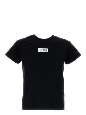 MAISON MARGIELA T-shirt With Chest Applique - Black