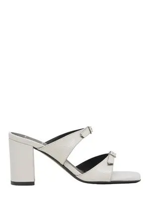 DOLCEVITA Shane Block Heels - Off White Crinkle Patent