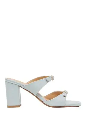 DOLCEVITA Shane Block Heel Sandals - Ice Blue Crinkle Patent