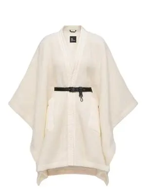 Moncler Belted Cape - White