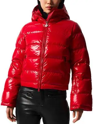 Perfect Moment Polar Flare Down Ski Jacket - Red