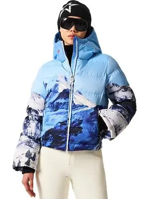 Perfect Moment Polar Flare Down Ski Jacket - Ski Lift Blue