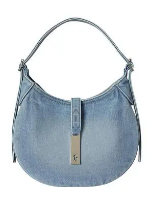Polo Ralph Lauren Polo Id Small Denim Shoulder Bag - Light Denim