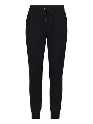 Dolce & Gabbana Jersey Jogging Pants With Branded Tag - Blue