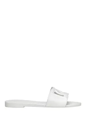 Dolce & Gabbana Rubber Beachwear Sliders - White