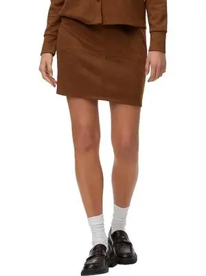Vero Moda Kreta Faux Suede Mini Skirt - Emperador