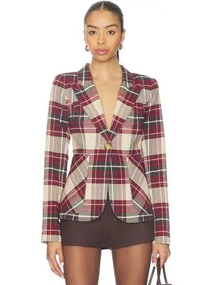 Smythe Patch Pocket Duchess Blazer - Garnet Plaid