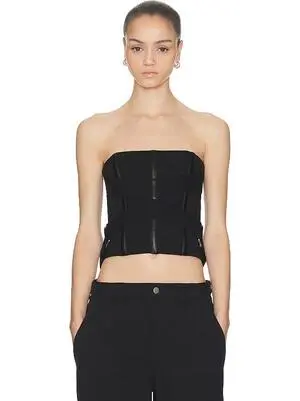 HAELO Interwoven Brace Top - Black