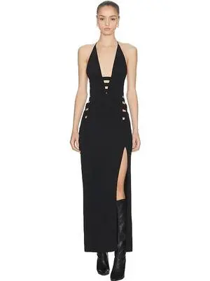 HAELO Deep-v Brace Dress - Black