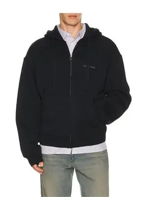 DAILY PAPER Boxy Zip Up Hoodie - Black
