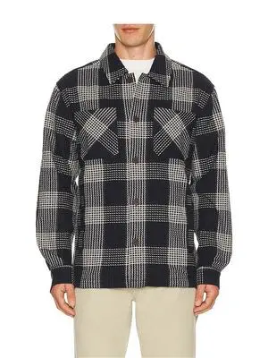 FAIR HARBOR Riptide Shirt Jacket - Waffle Navy
