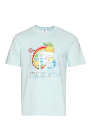 Casablanca Manga Tennis Ball Tee Pale Blue - Light  Blue