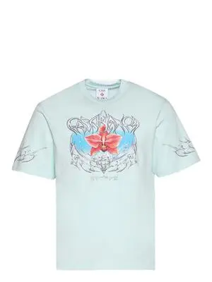 Casablanca Blades Printed Oversized T-shirt Blades Pale Blue - Light  Blue