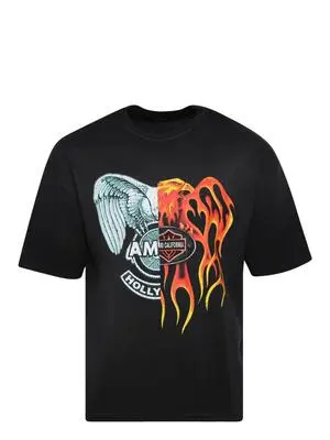 Amiri Spliced Logo Tee - Black