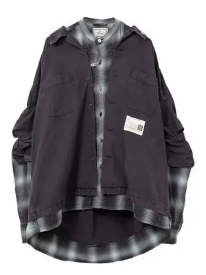 Mihara Yasuhiro Layered Long Sleeve Shirts - Black
