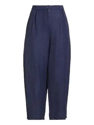 ALESSIA SANTI Tapered Linen-cotton Blend Pants - Blue