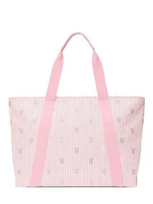 Victoria's Secret Rhinestone Embellished Heritage Stripe Shine Tote - Print