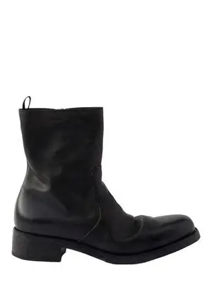 Prada Zip-up Leather Boots - Black