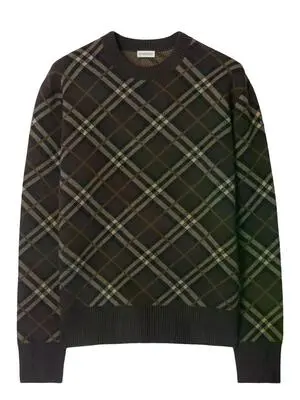 Burberry Check Wool-cashmere Sweater - Brown