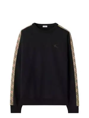 Burberry Check-trimmed Sweatshirt - Black