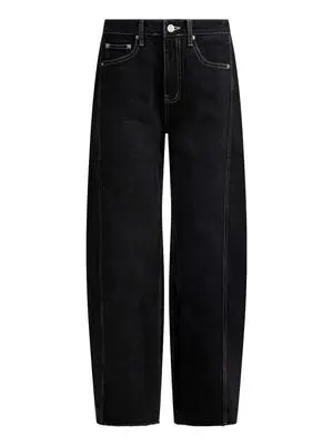 R2W Contrast-stitching Jeans - Black