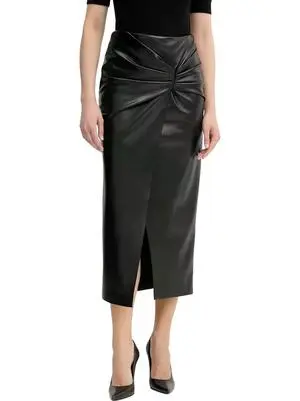 SIMONA CORSELLINI Draped Midi Skirt - Black