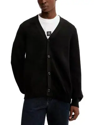 Hugo Ribbed-knit Cardigan - Black