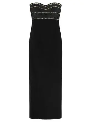 Versace Studded Strapless Maxi Dress - Black