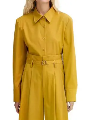 ISABELLE BLANCHE Classic-collar Button-up Shirt - Yellow