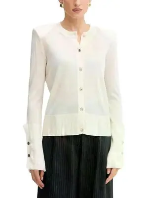 SIMONA CORSELLINI Button-embellished Cardigan - Neutrals