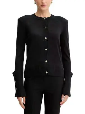 SIMONA CORSELLINI Button-embellished Cardigan - Black