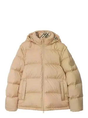 Burberry Detachable Sleeve Puffer Jacket - Neutrals