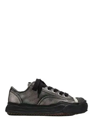 Mihara Yasuhiro Brushed Leather Low-top Trainers - Black