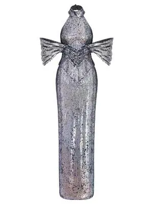MITILIANE COUTURE Sequin-embellished Maxi Dress - Silver