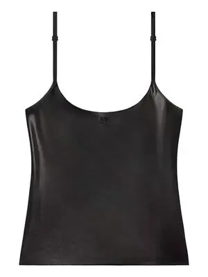 COURREGES Logo-detail Top - Black
