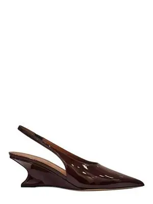 Paris Texas 50mm Nina Slingback Pointed Pumps - Brown