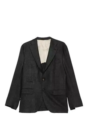 Eleventy Checked Single-breasted Suit - Black