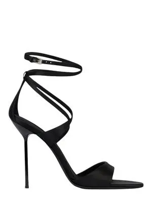 Paris Texas 105mm Lidia Wrap-around Stiletto Sandals - Black