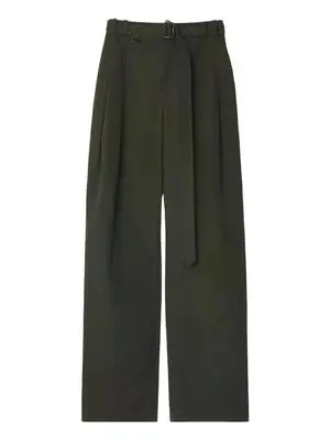 Burberry Pleated Belted Trousers - Green