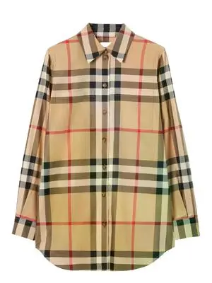 Burberry Vintage Check Pattern Cotton Shirt - Brown