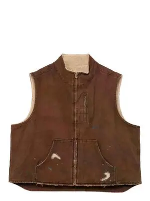 KAMIYA Fleece-lined Vest - Brown