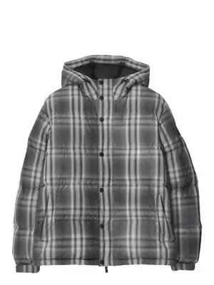 Burberry Check Puffer Jacket - Grey