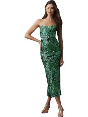 HELSI Monique Strapless Maxi Dress - Emerald Green