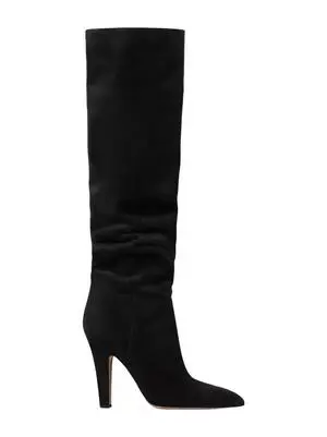 Paris Texas 100mm Elsa Point-toe Stiletto Boots - Black
