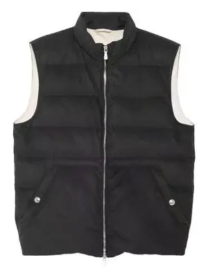 Eleventy Quilted Gilet - Black