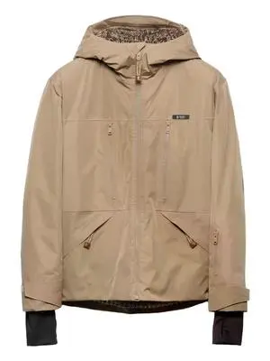 Prada Hooded Zip-fastening Jacket - Neutrals