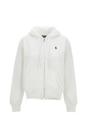 Polo Ralph Lauren Cotton Blend Zip-up Hoodie - White