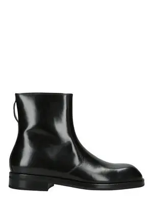 LEMAIRE Calfskin Ankle Boots - Black