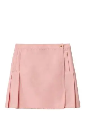 BURBERRY Pleated Stretch Nylon Mini Skirt