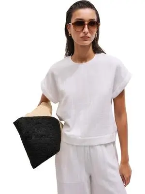 ME+EM Cheesecloth T-shirt - Soft White